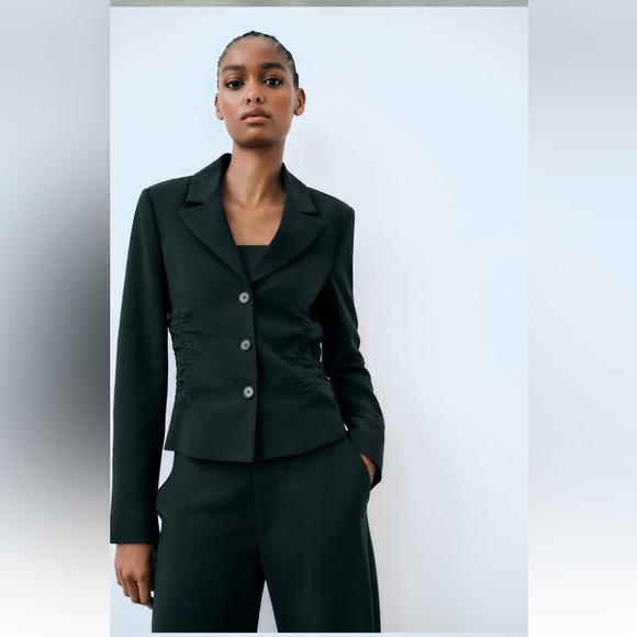 Zara | Jackets & Coats | Zara 2 Pieces Matching Set Tailored Wool Blend Blazer And Wool Blend ...